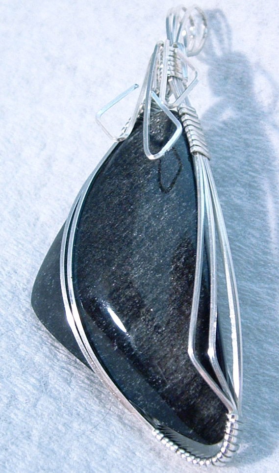 Obsiian jewelry for sale, handmade designer obsidian pendants